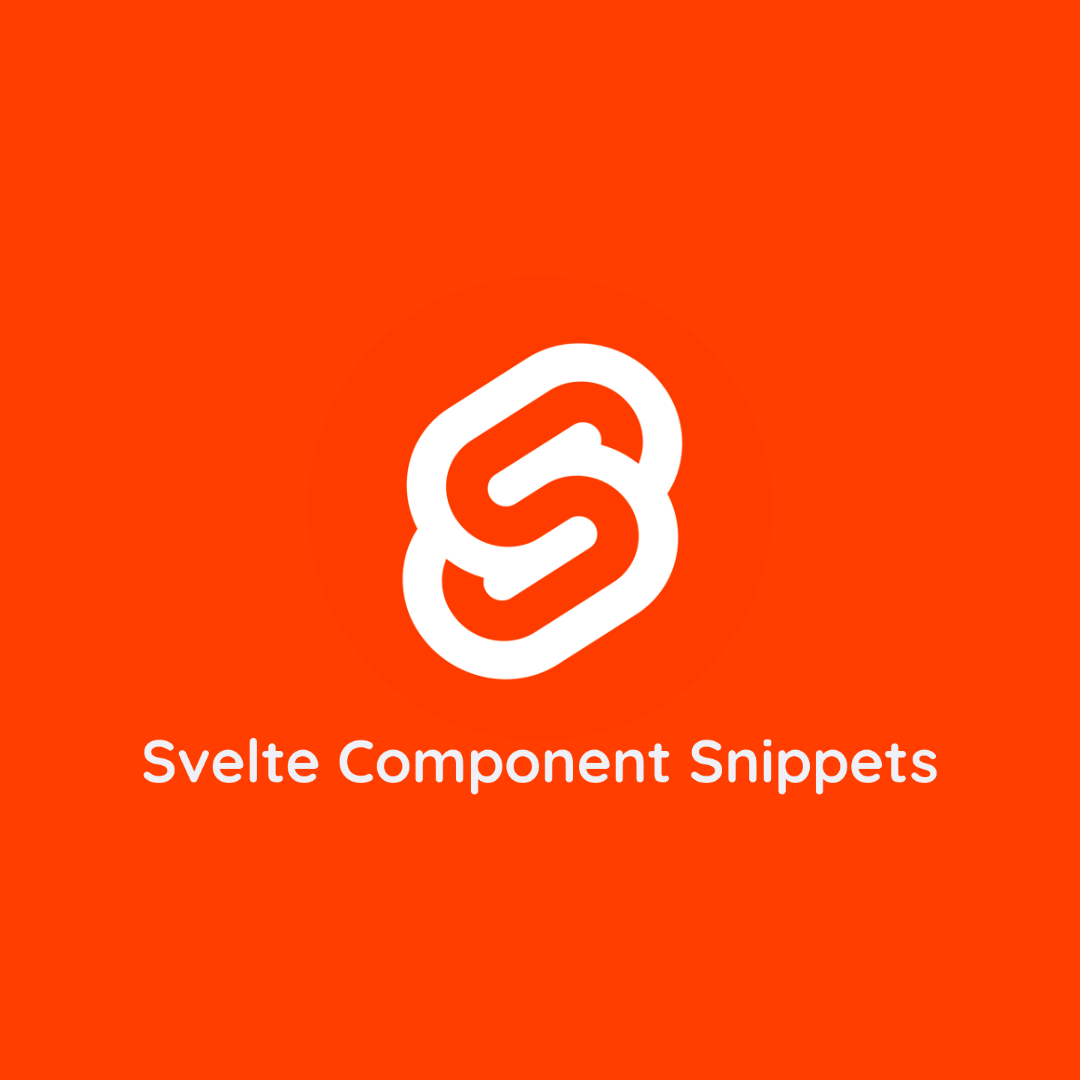 Svelte Component Snippets - Visual Studio Marketplace